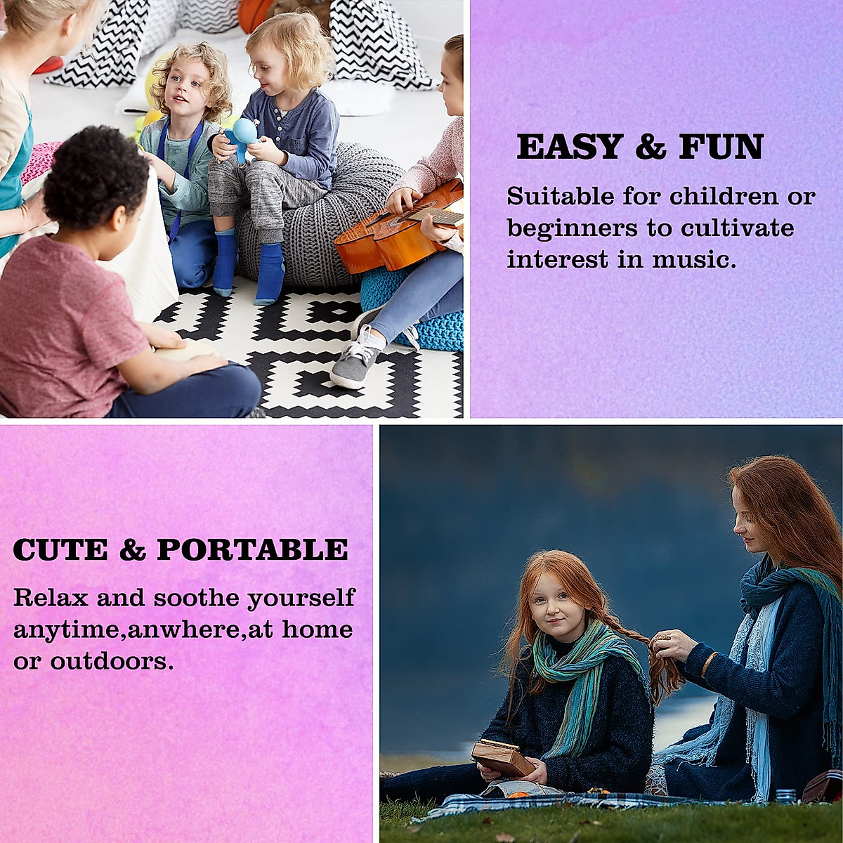 Kalimba Thumb Piano 17 Keys, Portable Mbira Finger Piano, Easy to Learn Musical Instrument Gift for Kids and Adult Beginners, Brown1