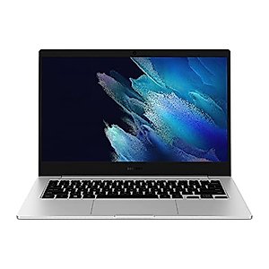 Samsung Galaxy Book Go Laptop PC Computer Qualcomm 7C Pro 4GB Memory 128GB eUFS Storage 18-Hour Battery Compact Light Shockproof WFH Ready WiFi 5, Silver (Renewed)