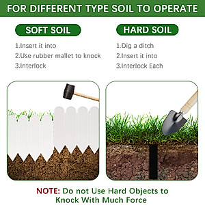 EEOCWF 10PCS White Garden Edging Borders, 8.66"X8.66" Plastic Garden Landscape Edging, 7.2ft Interlocking Decorative Garden Fences Edging, Lawn Edge Flower Bed Border for DIY Patio Walkways Yard