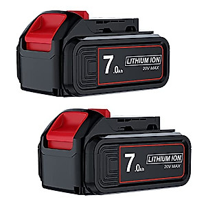 Upgraded 2Pack 7.0Ah 20V Battery Replacement for Dewalt 20V Max Battery Lithium-ion Battery Compatible 20V Battery DCB200 DCB203 DCB204 DCB180 DCD740 Dewalt 20 Volt Cordless Tools Replacement Battery