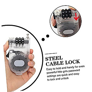 NOLITOY 2pcs Snowboard Security Lock Snowboard Locks Boots Safety Lock Portable Lock Stroller Locks Coded Lock Baby Snowboard Bike Compact Lock Sporting Goods Steel Wire Travel Telescopic