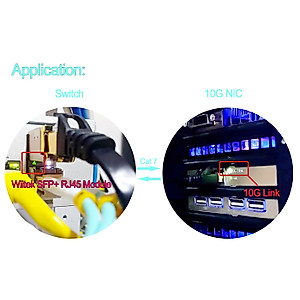 Wiitek 10G SFP+ to RJ45 Copper Modules, 1.25G/2.5G/5G/10GBase-T Ethernet Copper to SFP+ Transceiver Compatible for Ubiquiti Unifi UF-RJ45-10G /uacc-cm-rj45-mg (Cat 6a/7 or Better, 30-Meter)