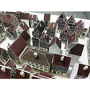 Medieval Town Building 3D Paper Puzzle Model Building for Adults 12"*9" DIY