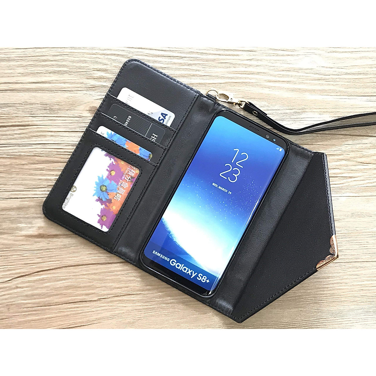 Gothic Crow phone leather wallet case for iPhone X XS XR 11 12 13 14 Pro Max Samsung S23 S22 S21 S20 Ultra S10 S9 Note 20 8 9 10 Plus Dc045