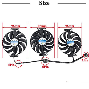 inRobert 95MM CF1010U12S 12V 0.45A 7Pin Video Card Fan for ASUS ROG Strix RTX 3090 3080 3070 3060 Ti GPU Graphics Card Fan