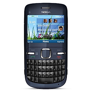 Nokia C3-00 Unlocked Cell Phone (Slate) with QWERTY, Dedicated E-mail Key, 2 MP Camera, Media Player, WLAN, and MicroSD Slot
