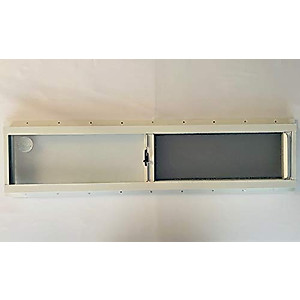 Mobile Home Window 36" x 8" Horizontal Slider White Aluminum Obscured Glass
