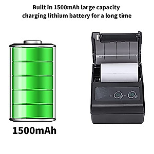 753 Bluetooth Receipt Printer,50 to 80mm/s Portable Thermal Pocket Printer,Compact Wireless Mobile Printer Thermal Receipt Printer,Compatible for iOS & Android(US)