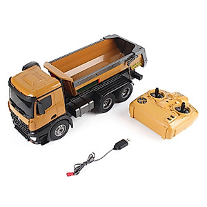BZGWECD Remote Control Construction Dump Truck 10 CH Alloy Construction Car Remote Control Vehicle Toy RTR RC Truck Gift for Boy