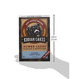 Kodiak Power Cakes, Pancake & Waffle Mix, Almond Poppyseed, High Protein,100% Whole Grains (Pack of 1)