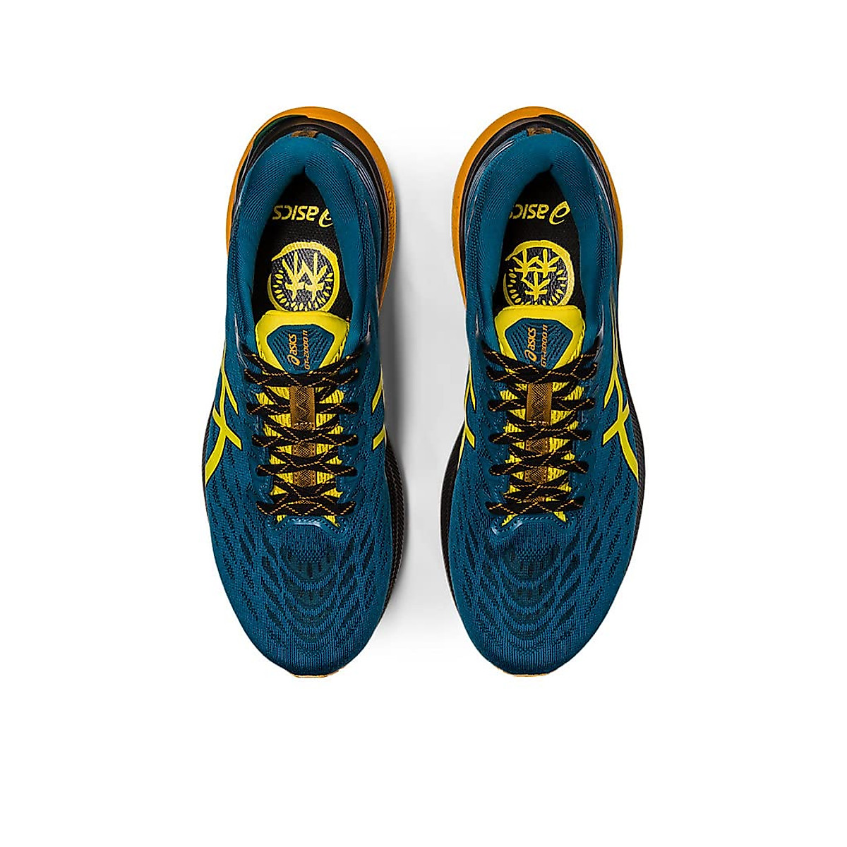 ASICS Men's GT-2000 11 Trail Running Shoes, 9.5, NATURE BATHING/GOLDEN YELLOW