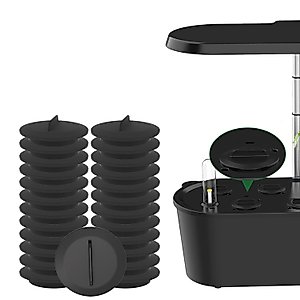 Plant Spacer Kit Compatible with Aerogarden,Plant Spacer Cover for Aerogarden Spacer Caps,for Indoor Hydroponic Growing System,25 Pack, Black