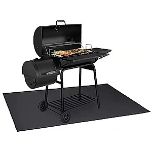 60 × 36 Inches Fire Resistant Mat for Fireplace, Rectangular Hearth Rugs for Fireplaces Fire Resistant, Floor Protective Rug for Indoor Outdoor, Reusable Under Grill Mat, Durable Fireproof Mat