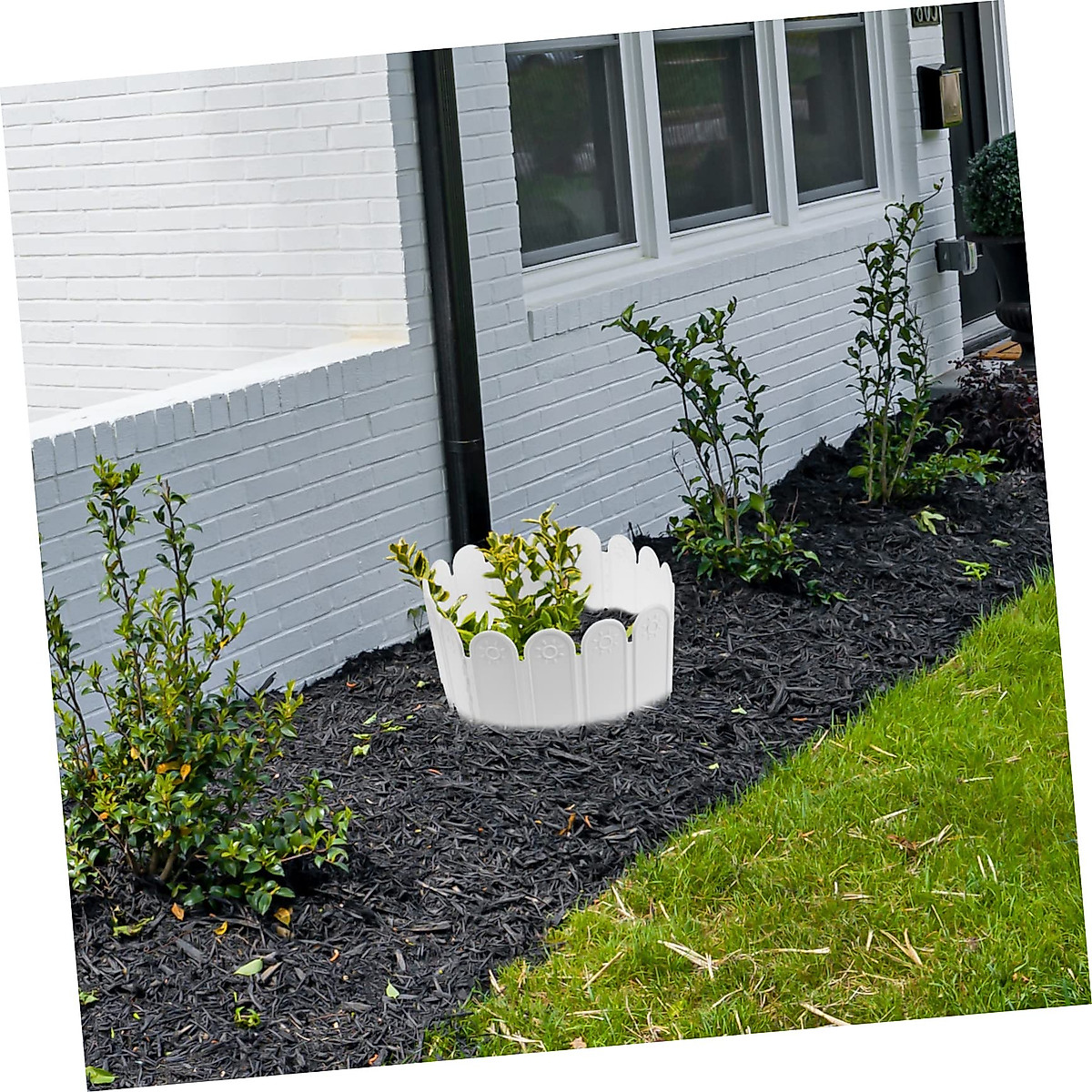 Happyyami 10 Pcs Outdoor Pet Fence Botanical Decor White Fence Pet Fences Garden Edging Plastic Fence Edgings Small Fence for Garden Dog Fence Outdoor Decorative Landscape Border Fringe Lawn