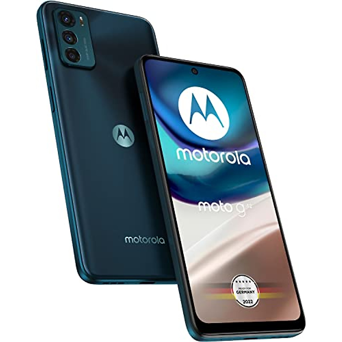 Motorola Moto G42 Dual-SIM 64GB ROM + 4GB RAM (GSM Only | No CDMA) Factory Unlocked 4G/LTE Smartphone (Atlantic Green) - International Version