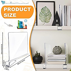4 Pcs Acrylic Shelf Dividers Closets Shelf and Closet Separator for Clothes Wardrobe in Bedroom Kitchen and Office Shelves, 11.81 x 8.07 x 1.18 Inch