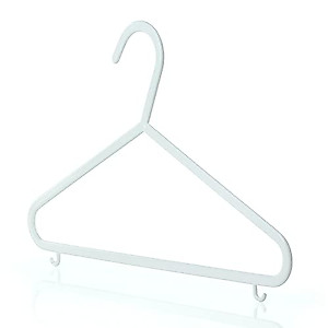 HANGERWORLD 18 Pack 11.8inch White Plastic Kids Hanger - Sized for Baby, Toddler and Children