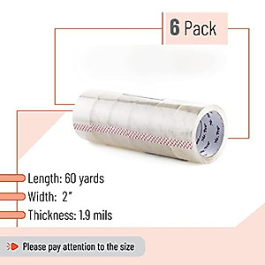 Mr. Pen- Packing Tape, 6 Pack, 2” Wide, 60 Yards, Shipping Tape, Packaging Tape, Clear Packing Tape, Moving Tape, Packing Tape for Moving Boxes, Packing Tape Refills, Packing Tape Roll