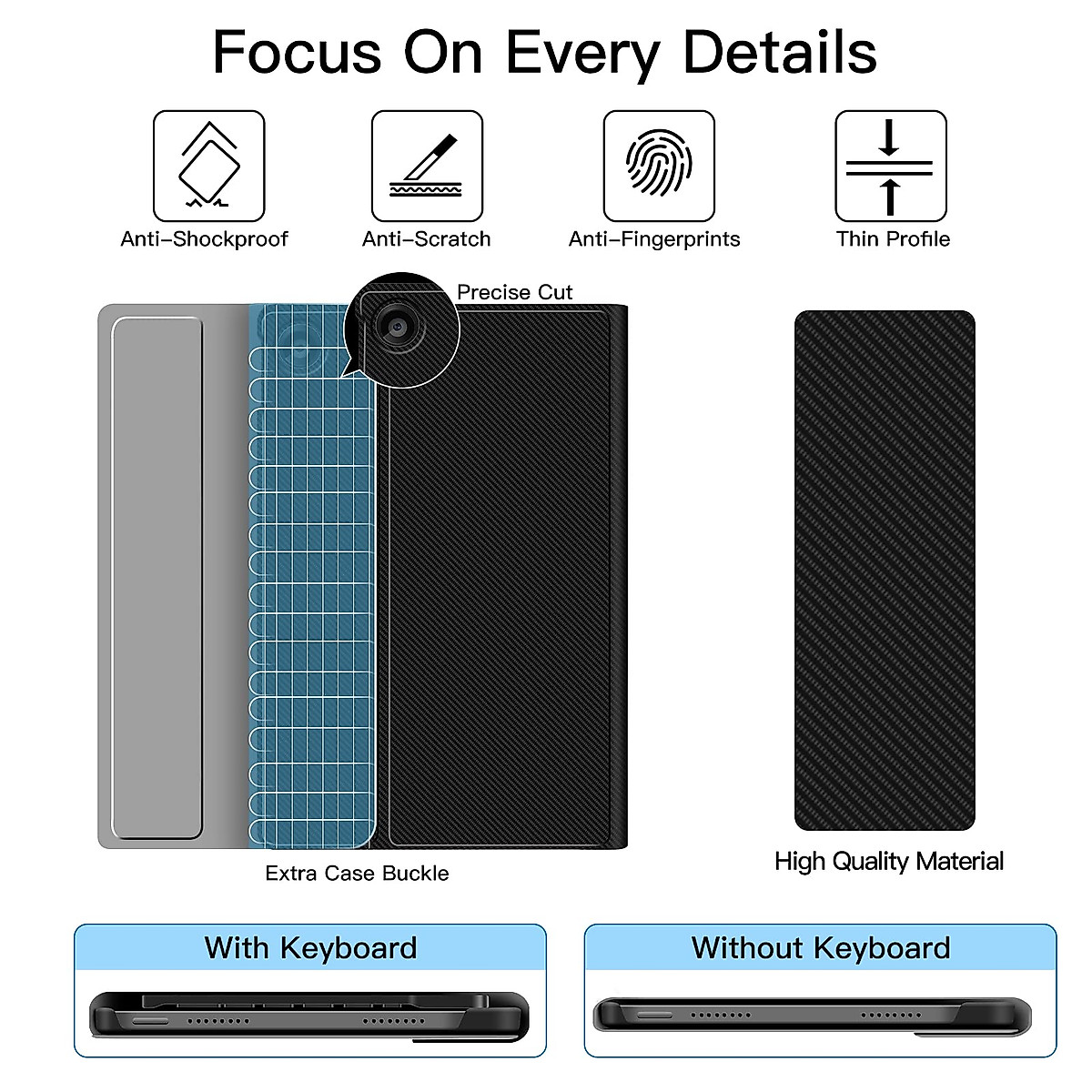 XIWMIX Lenovo Tab M10 Plus Backlit Keyboard Case 10.6 Inch 3rd Gen 2022, Slim Case Lightweight Smart Tablet Cover with Magnetically Detachable Wireless Bluetooth Keyboard for Lenovo Tab M10 Plus 10.6"