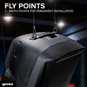 Gemini Sound AS-2115BT-PK 2000 Watt 15 Inch Woofer Professional Active Bluetooth DJ PA Speaker, Stand, Mic and Remote Set with Onboard 3-Channel. TWS Stereo Pairing/Linking and Pro Fly Points