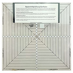 Creative Grids 12-1/2in Square It Up or Fussy Cut Square Quilt Ruler - CGRSQ12