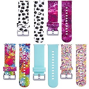 Chofit 5 Pack Bands Compatible for Verizon Gizmo/Gabb Watch Bands for Kids, 20MM Band Quick Release Colorful Pattern Wristband Straps for Verizon Gizmo Watch 2/T-Mobile SyncUP Kids Smartwatch (Multicolor)