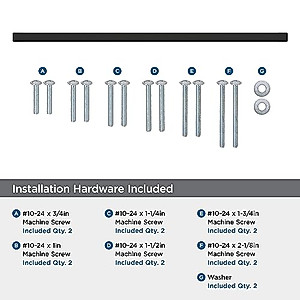 Amerock BP54046FB | Matte Black Appliance Pull | 18 inch (457mm) Center-to-Center Cabinet Handle | Monument | Furniture Hardware