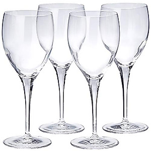 Luigi Bormioli Michelangelo Gold White Wine Stem 12.75oz, Set of 4, 4 Count (Pack of 1),