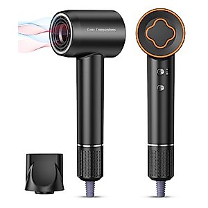 Hair Dryer - 150000 RPM High-Speed Brushless Motor Negative Ionic Blow Dryer for Fast Drying, Low Noise Thermo-Control Hair Dryers with Magnetic Nozzle, Perfect for Gifts