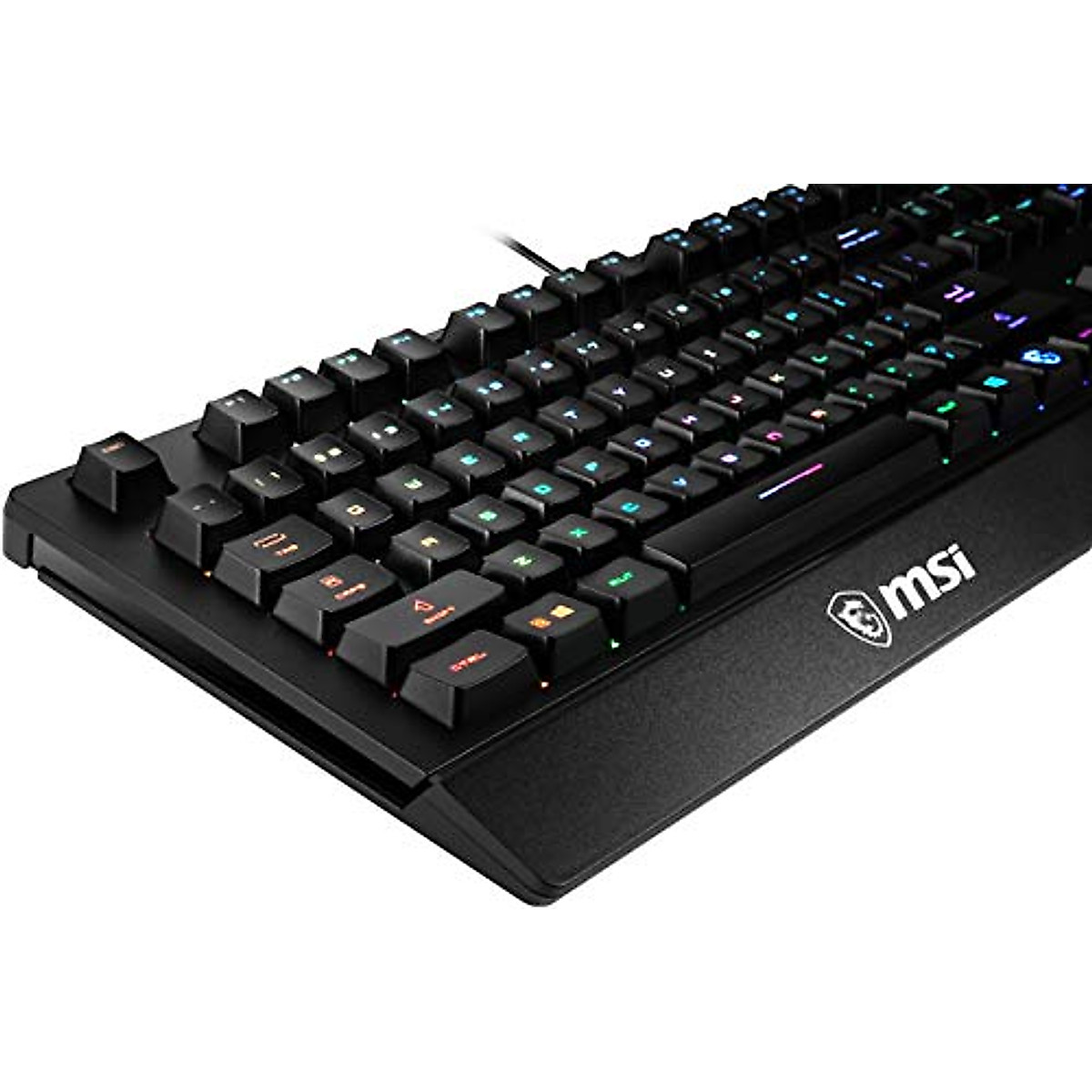 MSI Gaming Backlit RGB Dedicated Hotkeys Anti-Ghosting Water Resistant Gaming Keyboard (Vigor GK20 US)