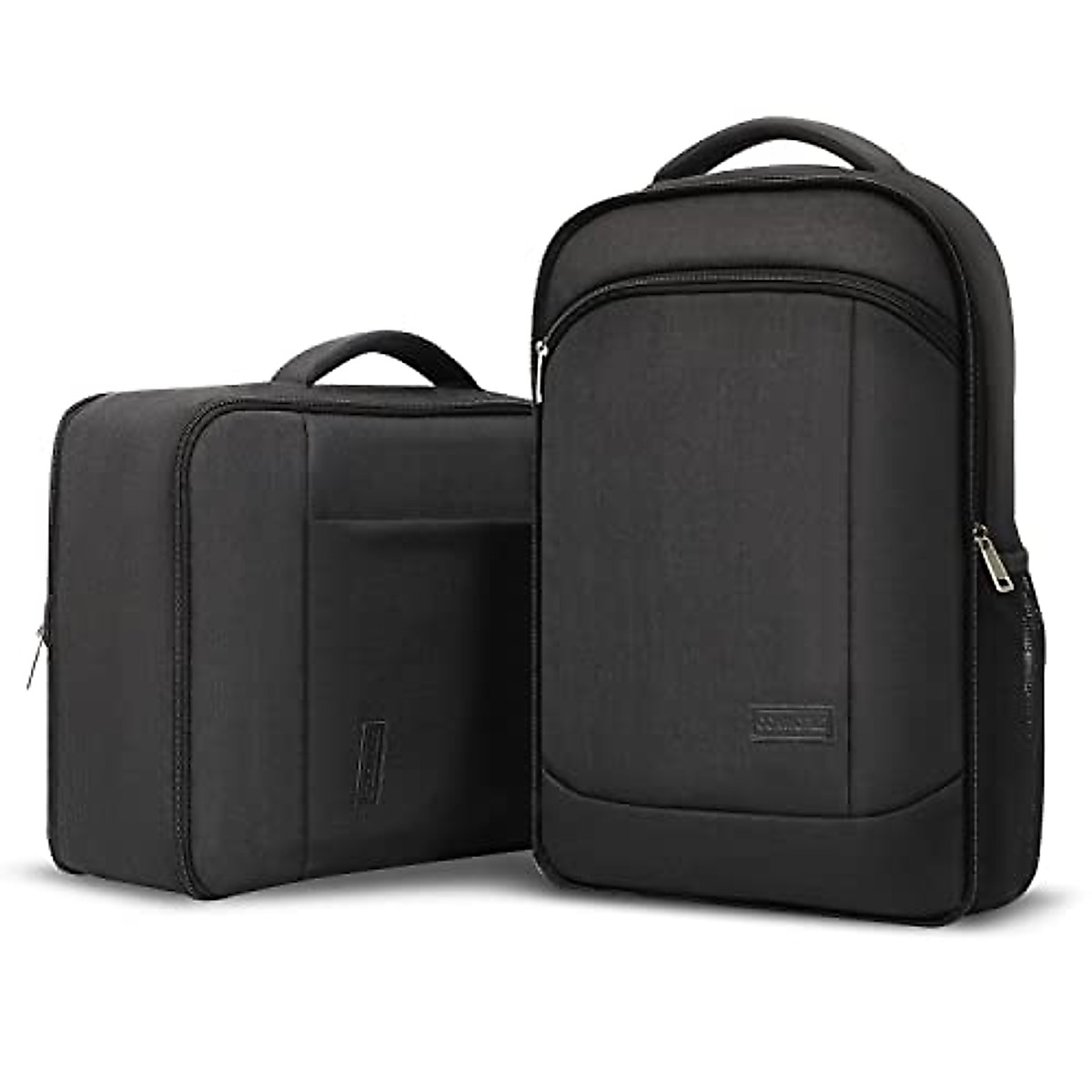 Conworld Travel Backpack 2 in 1, 40L Carry on Backpack Flight Approved for Men Women, Combination Carry on Backpack Lightweight Business Weekender Bag Overnight Backpack With 6 Storage Bags, Black