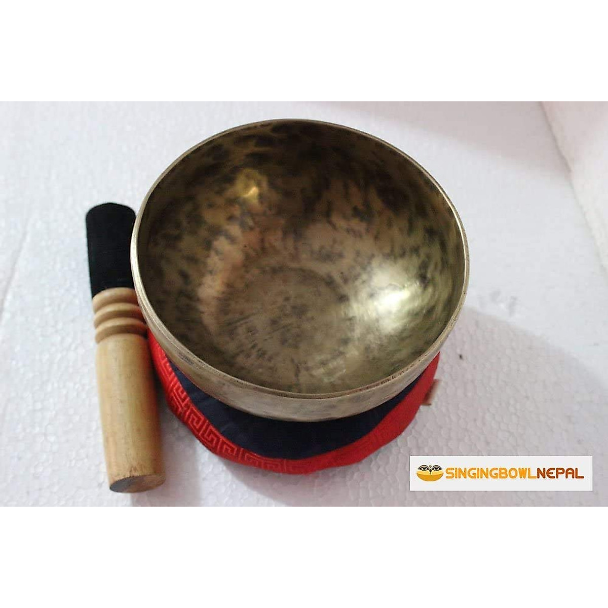 Solar Plexus Chakra E Note Auntic Hand Hammered Tibetan Meditation Singing Bowl 7 Inches - Yoga Old Bowl By Singing Nepal