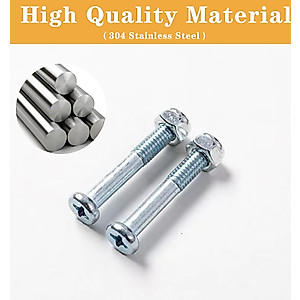 Zero Gravity Chair Replacement Screw & Nut for Repair 17" 19" 21" Gravity Chair Fabric, 1.54" Lenth 0.23“ Diameter, 2 Pack