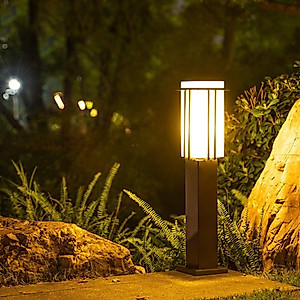 MODEBHD Outdoor Column Light Post Lamp Chinese Lawn Light Garden Light Outdoor Waterproof Garden Villa Street Light Garden Landscape Light Community Grass Lights Traditional Landscape Lighting