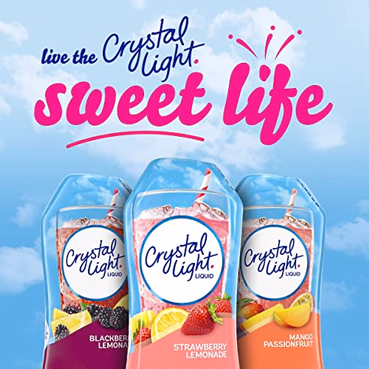 Crystal Light Sugar-Free Zero Calorie Liquid Water Enhancer - Strawberry Lemonade Water Flavor Drink Mix (1.62 fl oz Bottle)