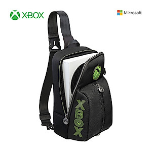 Game Traveler Xbox System S System Sling Case - Licensed and Tested by Xbox, Hard Shell Ballistic Nylon Case, Securely Holds Your System S Console, a Front Pocket Holds, Controller, HDMI Cable, Power Cord and Seagate Storage Expansion Cards