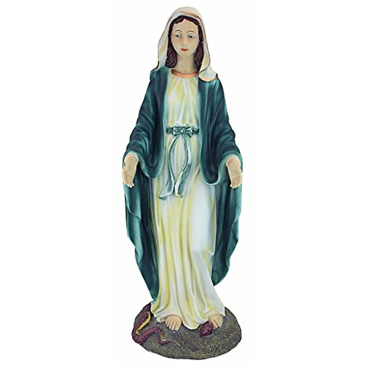 Design Toscano Virgin Mary the Blessed Mother of the Immaculate Conception Religious Garden Statue, 23 Inch, Polyresin, Full Color