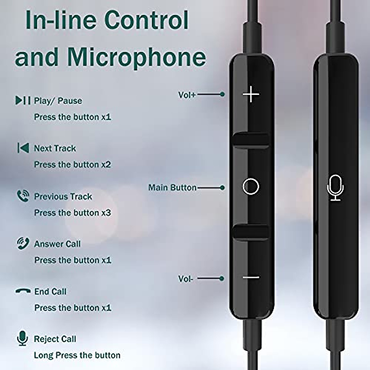 Gsangoo 3.5mm Earbuds Wired with Mic, for Samsung A14 A32 A52 A13 5G Wired in-Ear Headphones 3.5mm Headphone Jack Stereo Magnetic Earphones Wired for Samsung A02s A12 Pixel 4a LG iPad Mini Moto Tablet