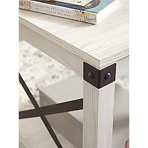 Signature Design by Ashley Bayflynn Modern Farmhouse End Table, Whitewash