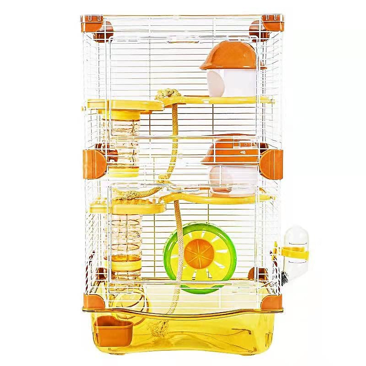 YIBOPET Hamster Cage Small Animal Cage 3 Layers Transparent Cage Size：10.6"(W) X8.1(L) X18.3 (H) Suitable for Hamsters up to 3.5 inch in Length