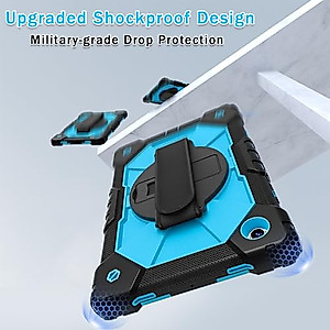 WESOROL Case for Samsung Galaxy Tab A8 10.5 Case,3 Layer Rugged Military Grade Shockproof Case for Galaxy A8 Tablet Case with 360 Rotatable Stand&Hand Strap,Samsung Tab A8 Case(SM-X200/X205/X207)