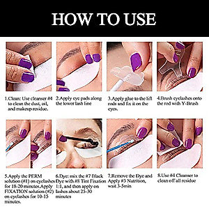 Brow Lamination Kit 4 in 1 | Black, SUNSENT Lash Lift Kit Eyelash Lift Kit, Instant Eyelash and Eyebrow Quick Perm Lift For Eyelash Growth 12-weeks Long Lasting, KERATIN Safe Use for Home Salon