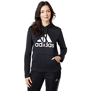 adidas Women's Game and Go Big Logo Hoodie, Black/Chalk White, X-Small