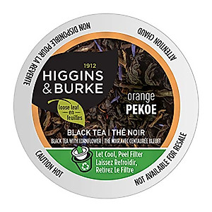 Higgins & Burke Orange Pekoe, Loose Leaf Black Tea, Keurig K-Cup Brewer Compatible Pods, 24 Count