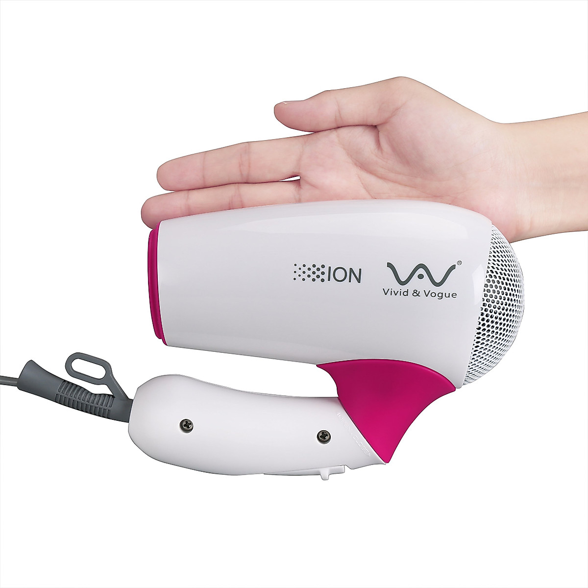 VAV 1200W Travel Hair Dryer Professional Ceramic Mini Blow Dryer for Kids with Cool Shot Button,Folding Handle