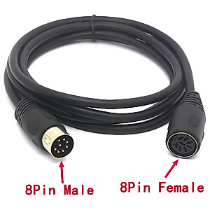 PIIHUSW 8 Pin Din Speaker Cable Extension for Bang, Olufsen B&O, BeoLab, POWERLINK mk2 (1.5 Meter) (1.5 Meter)