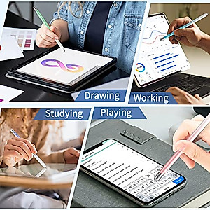 Stylus Pens for Touch Screens, 4PCS Stylus Pen for iPad with Precision Double Fiber Tips, Compatible with Apple iPad/iPhone/Android/Tablets and Other Capacitive Touch Screens