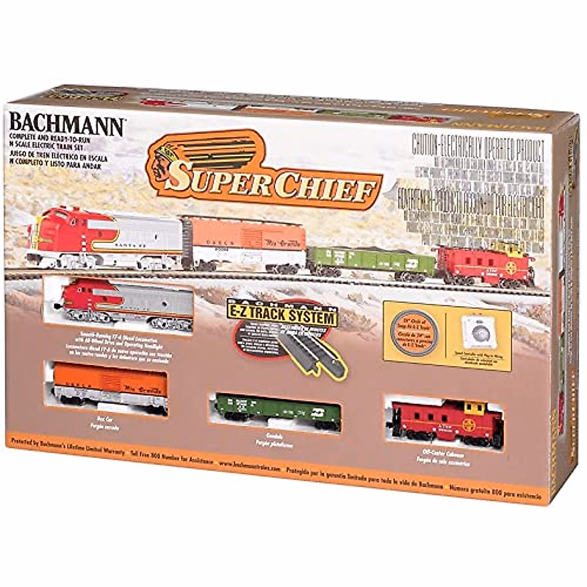 Bachmann Trains - Super Chief Ready To Run Electric Train Set - N Scale