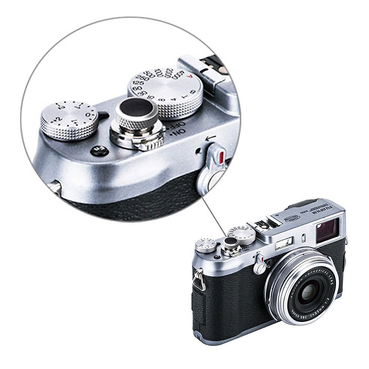 JJC Camera Soft Release Button, Shutter Button for Fuji Fujifilm X-T5 X-T4 X-T3 X-T2 X-T30 X-T30 II X-T20 X-PRO3 X100VI X100V X-E4 X-E3 Sony RX1R II RX10 IV III Leica Q3 M10 M9 Nikon Df F3-2 Pack