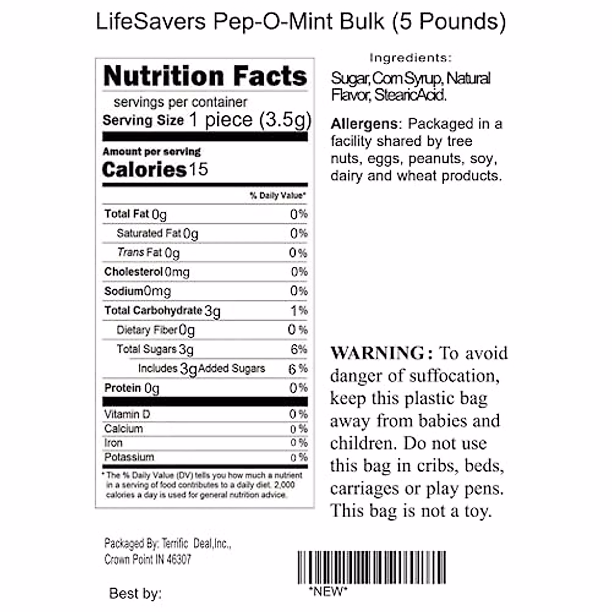 LifeSavers Pep-O-Mint Bulk (5 Pounds)